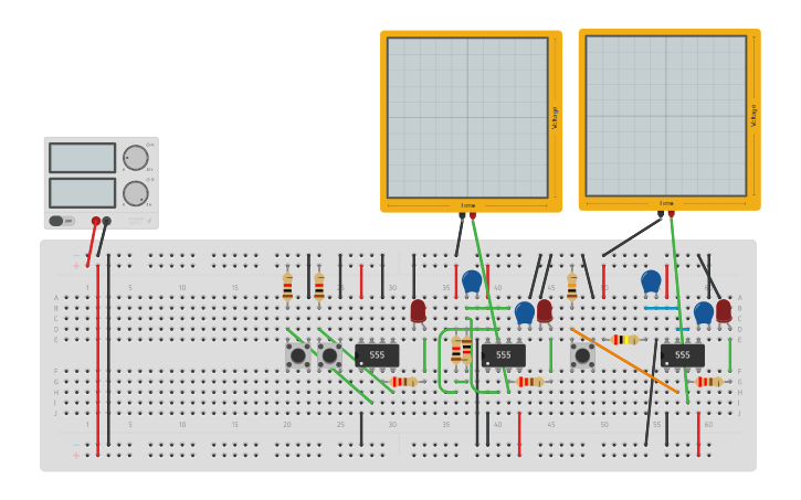 Circuit design 555 - Tinkercad