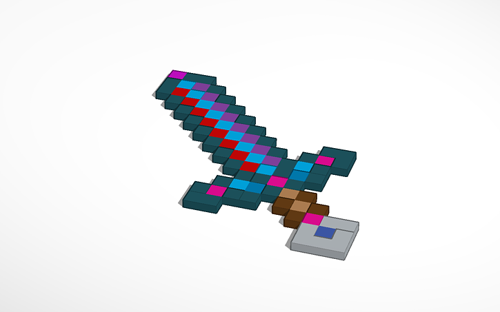 3D design Minecraft sword | Tinkercad