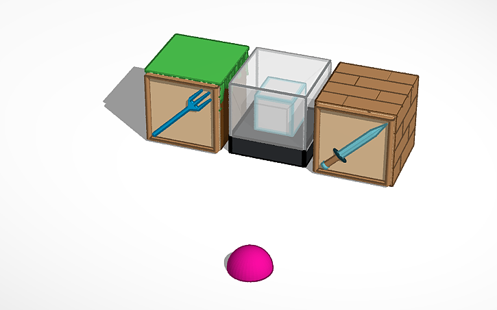 3d Design Realistic Items And Blocks From Minecraft Tinkercad