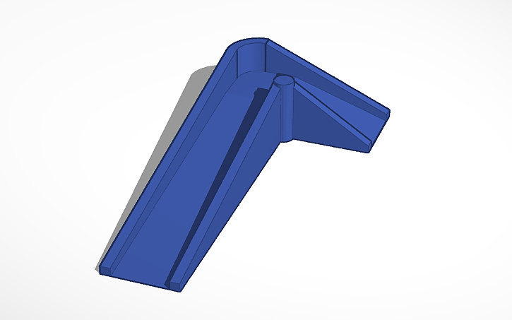 3D design Pinball - 90deg Ramp - UpRight - Tinkercad