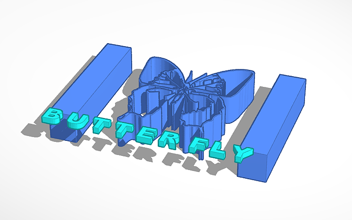3D design Butterfly - Tinkercad