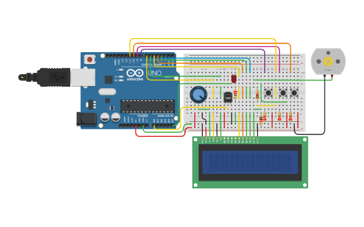 Circuit Design Circuito Aplicación De Sensores Y Actuadores Tinkercad
