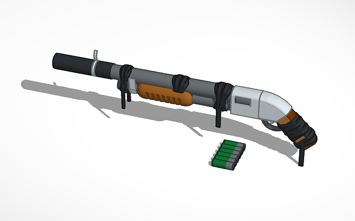 3D design Suppressed Junk Shotgun (Redo) | Tinkercad