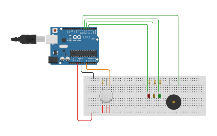 Circuit design Sensor Humos Pedro | Tinkercad