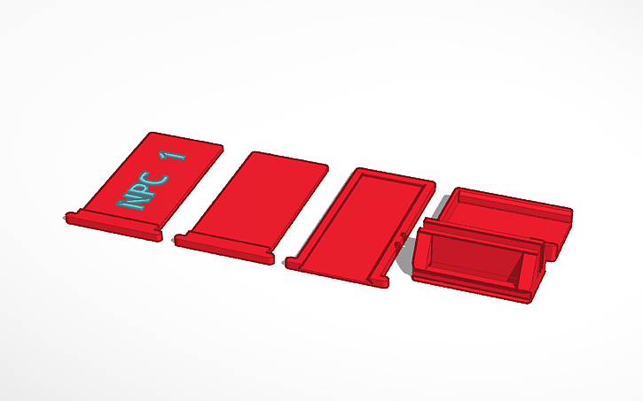 3D design Customizable DM Screen Initiative Tracker - Tinkercad
