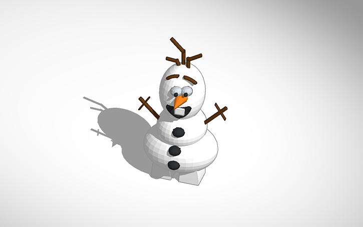 3D design Frozen Olaf - Tinkercad