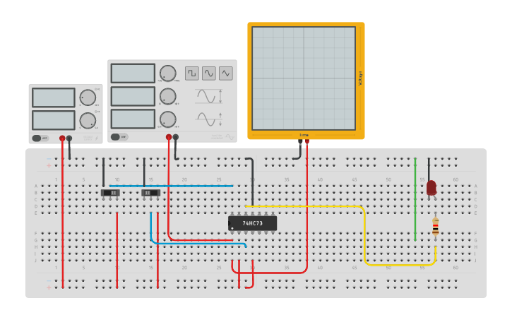 Circuit design jk flip flop - Tinkercad