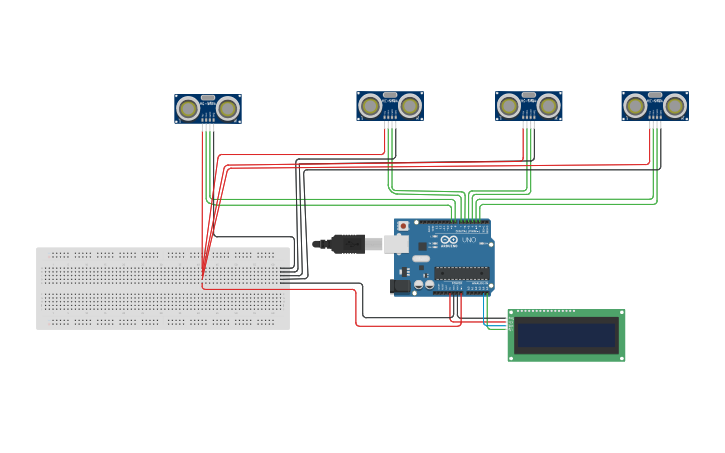 Circuit design SMART TRAFFIC - Tinkercad