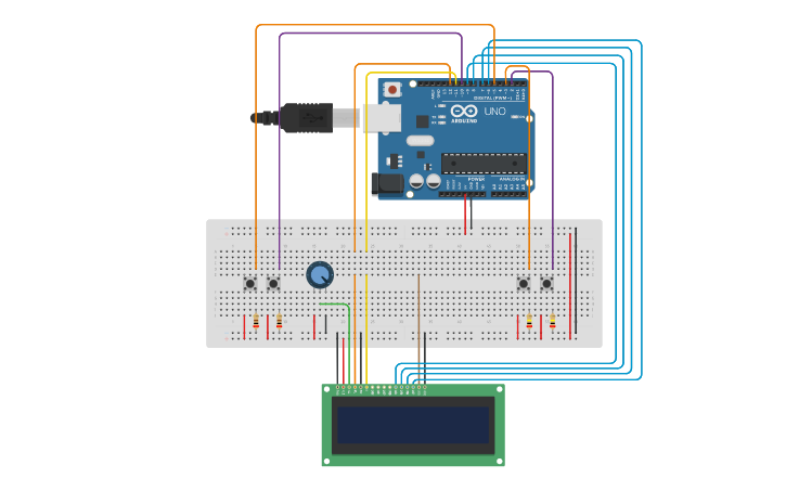 Circuit design PING PONG GAME | Tinkercad