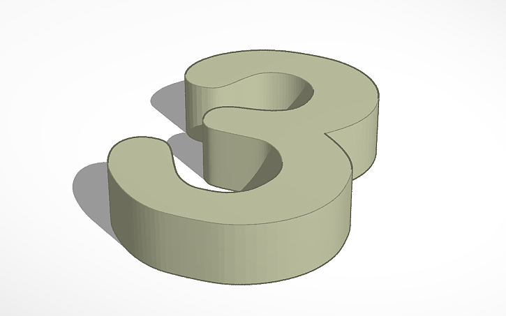 3D design numero 3 ftv22 - Tinkercad