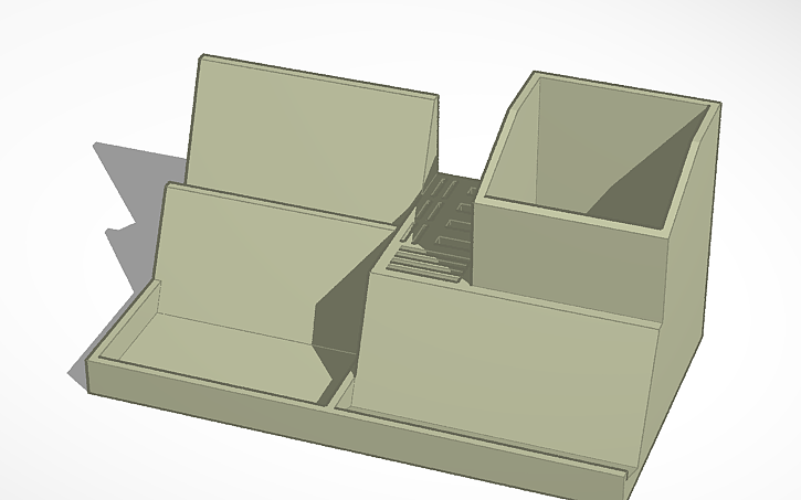 3D design desk organizer - Tinkercad