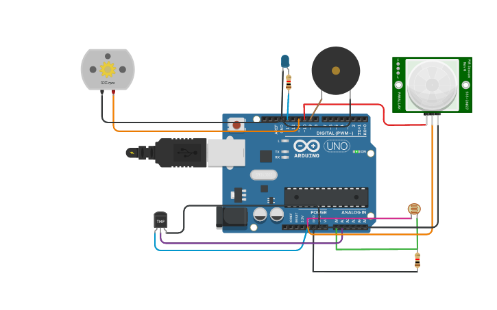 Circuit design Arduino Uno Exp - Tinkercad