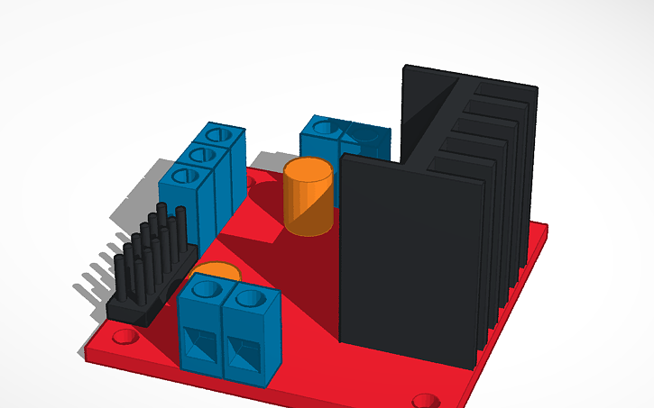 3D design L298N DUAL H BRIDGE DC STEPPER MOTOR CONTROLLER FOR ARDUINO ...