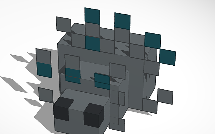 3D design Minecraft Silverfish - Tinkercad