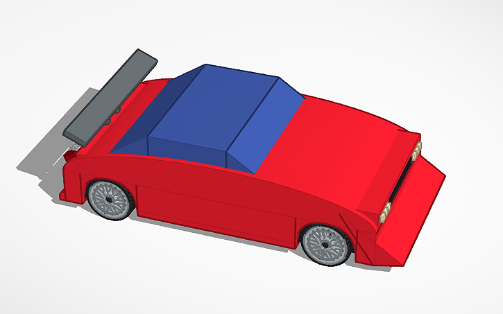 3D design turbo retro sport car - Tinkercad