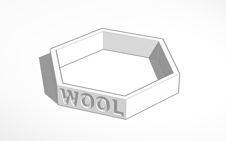 3D design wool 15mm - Tinkercad