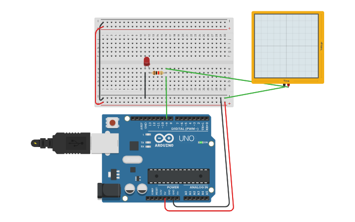 Circuit design LED Brightness using PWM - Tinkercad