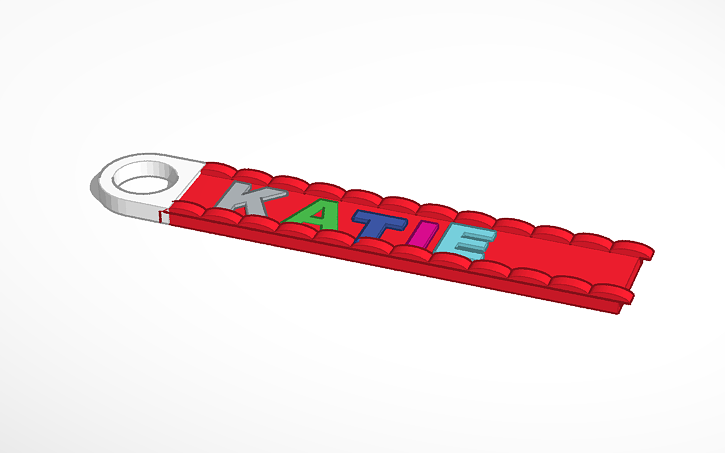 3D design Lesson: Key ring, letters! result | Tinkercad
