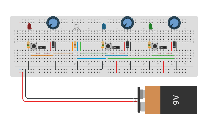 Circuit Design 3ain Diotto Luca Accensione Led Rgb Con Interruttore E Pulsante Tinkercad