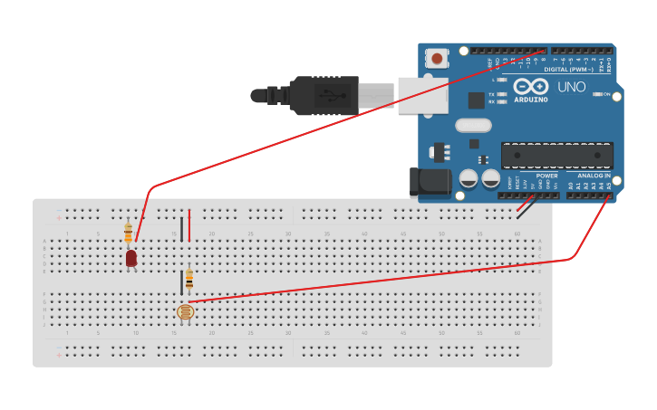 Circuit Design Sensor De Luz Ldr Tinkercad