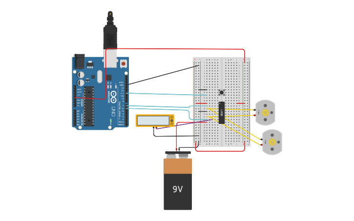 Circuit Design Robot Example Dc Motor Direction Control Tinkercad