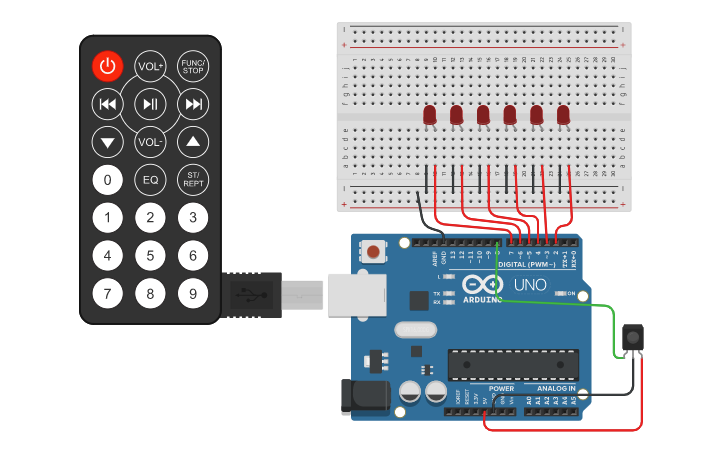 Circuit design LED LIGHT - Tinkercad