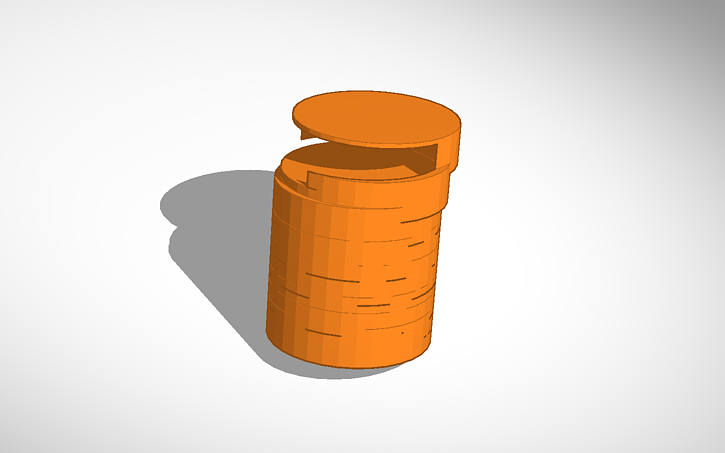 3D design Trash Can - Tinkercad