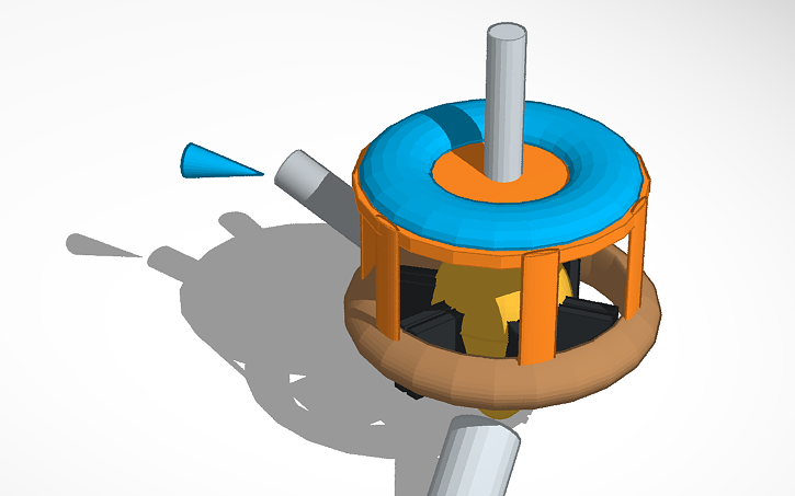 3D design Hydroelectric turbine - Tinkercad