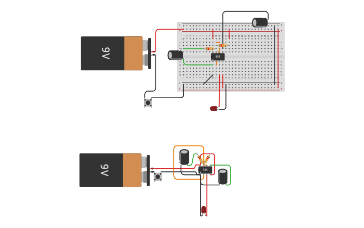 Circuit Design 555 1 4 Second Timer Tinkercad
