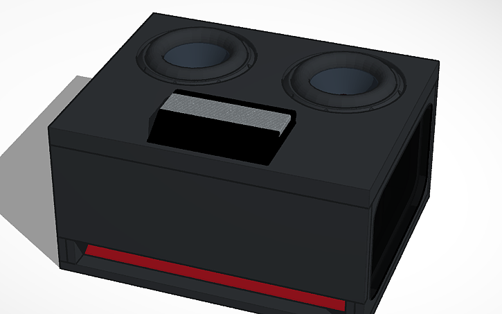 3D design bass-box dual subwoofer ba-audio - Tinkercad