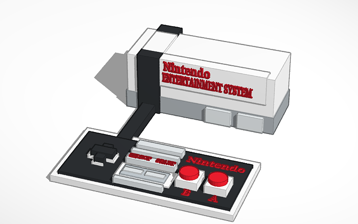 3D design NES console - Tinkercad