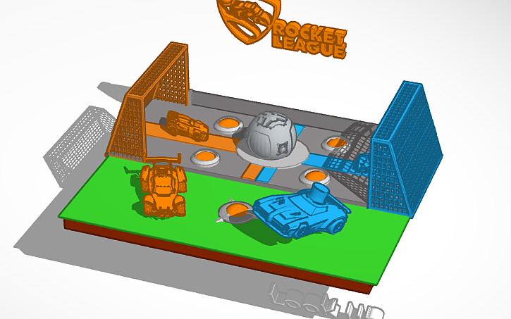 3D design Rocket League field - Tinkercad