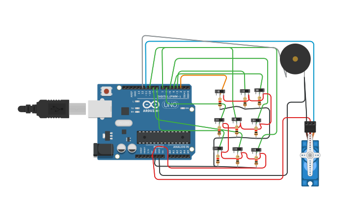 Circuit Design Combination Lock With Arduino Tinkercad 0163