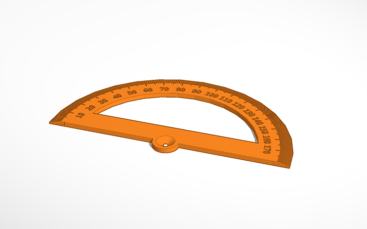 3D design Measuring - Protractor - Tinkercad