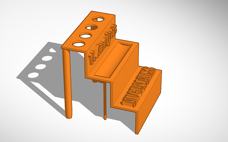 3D design shock rebuild stand - Tinkercad