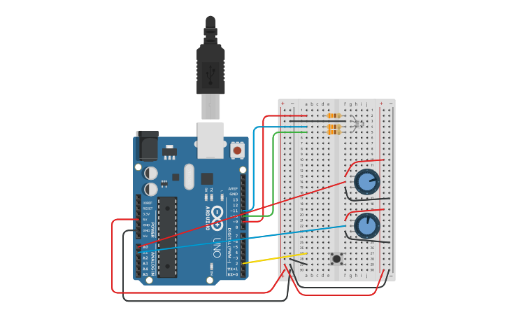 Circuit design RBG Joystick - Tinkercad