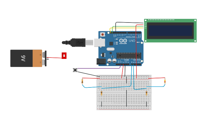 Circuit design Temp Monitor - Tinkercad