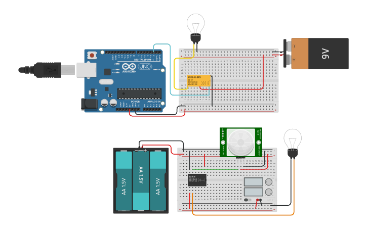 Circuit design Relay - Tinkercad