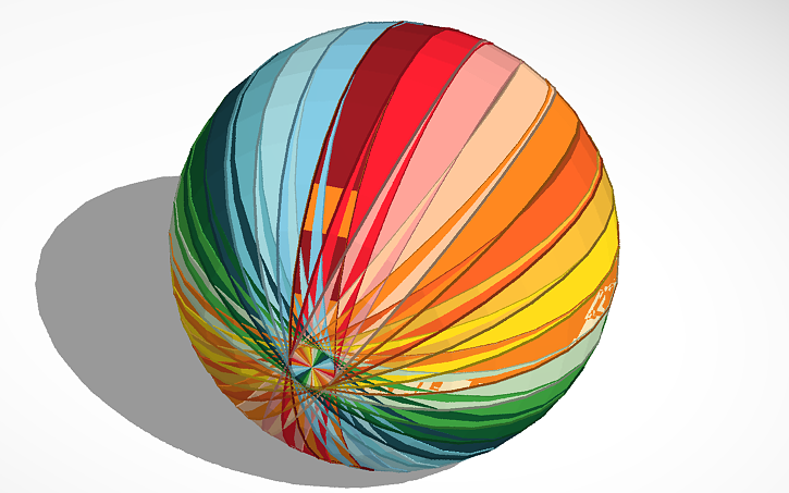 3D design Rainbow Ball Experiment (Look inside) | Tinkercad