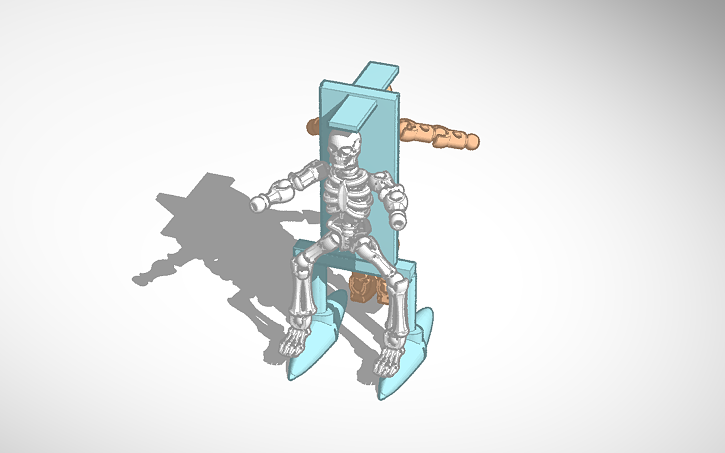 3D design skeleton and body - Tinkercad