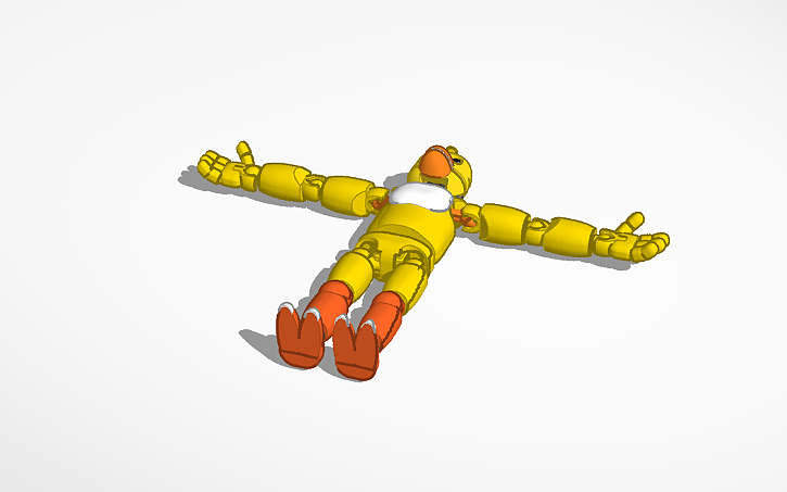 3D design chica action figure - Tinkercad