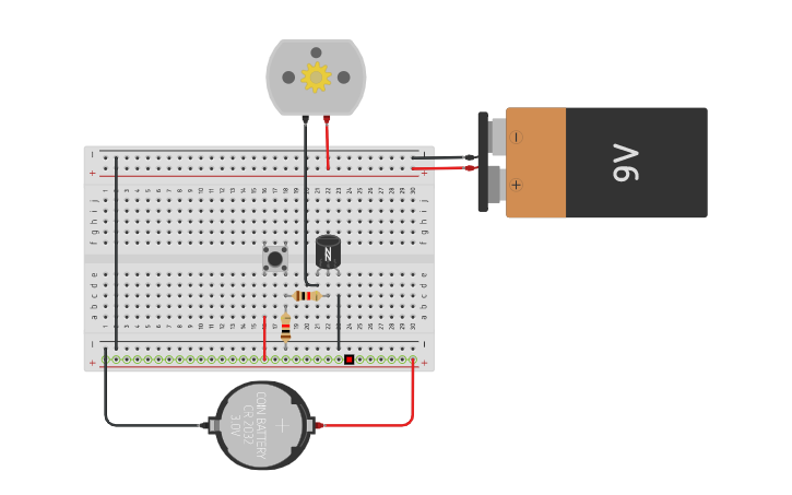 Circuit Design Copy Of Transistor Y Pulsador Control De Motor Tinkercad