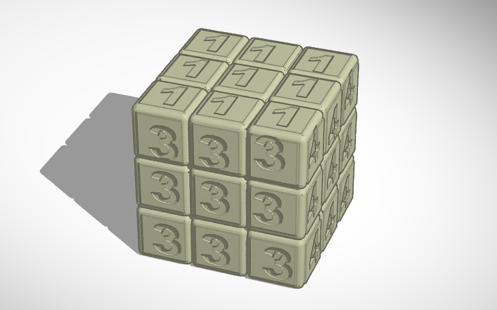 3D design working rubix cube - Tinkercad