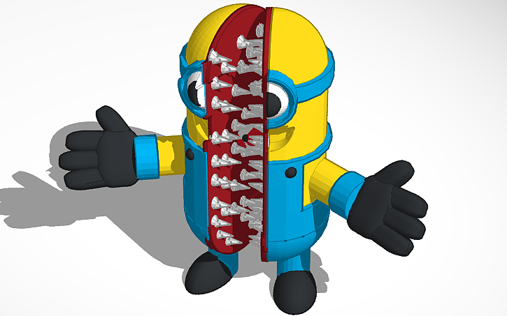 3D design Spooky teethy minion - Tinkercad