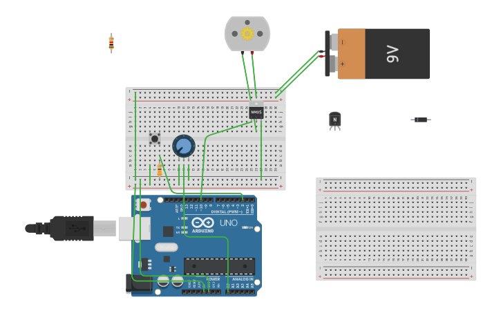 Circuit design motor - Tinkercad