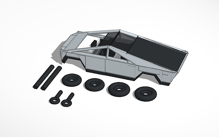 3D design CYbertruck - Tinkercad