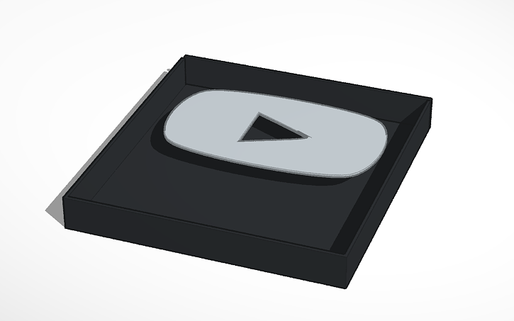 3D design my youtube play button - Tinkercad