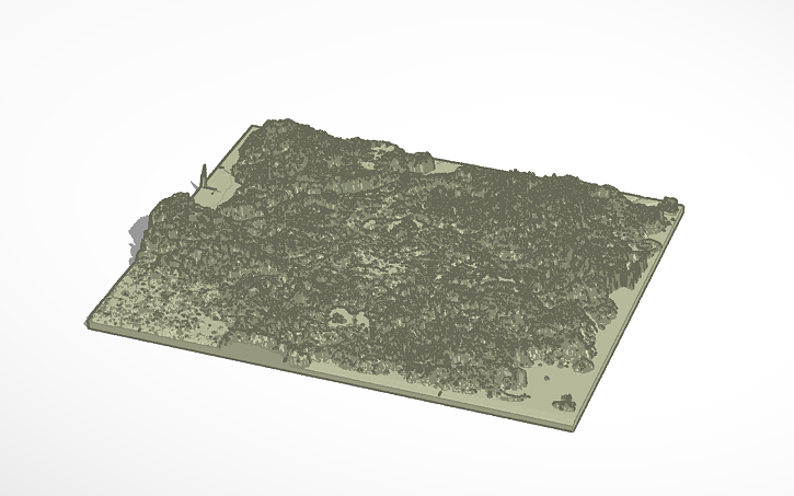 3D design BoTW topo map - Tinkercad