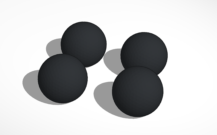 3D design 4 golf ball - Tinkercad