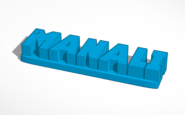 3D design Hard font manali - Tinkercad